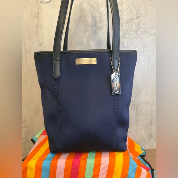 Coach | Bags | Coach Vintage Navy Neoprene Tote No 62 | Poshmark